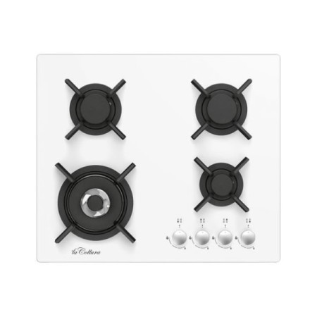 Plita pe gaz La Cottura 60 cm GG6KL43W, 4 arzatoare, gratar fonta ...